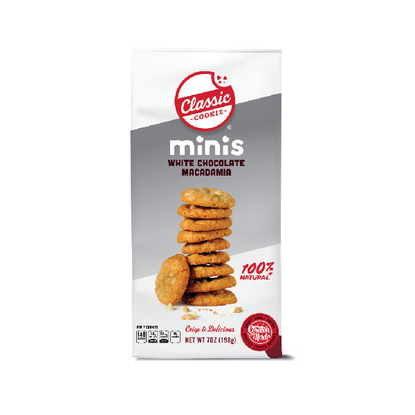 Classic Cookie White Chocolate Macadamia Mini Cookies 198g MHD 29.07.