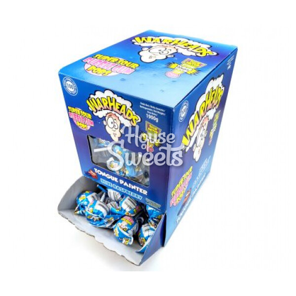 Warheads Blue Raspberry Bubblegum Pop 17g, 0,35