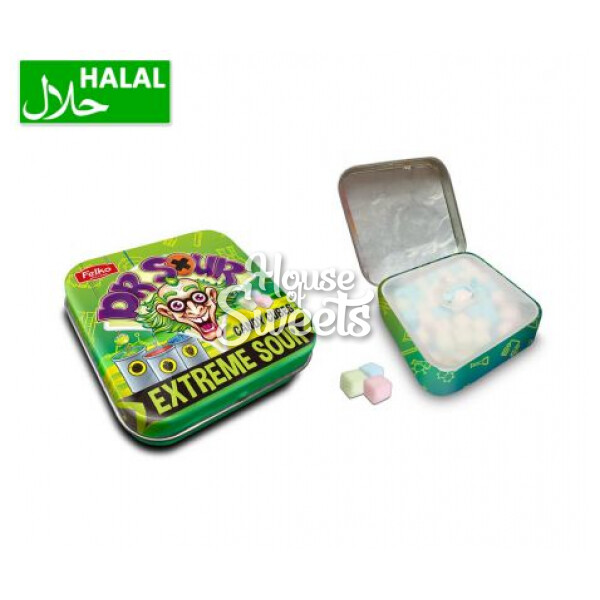 Dr. Sour Tin Box Sour Cubes 18g, 1,99